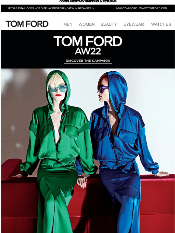 Tom Ford: INTRODUCING THE AW22 COLLECTION | Milled