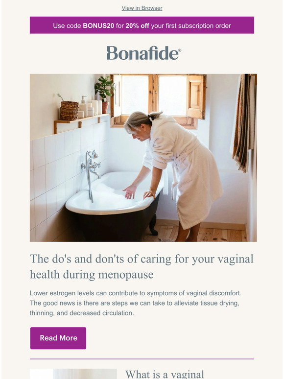 Bonafide: Do’s and Don’ts for Vaginal Health | Milled