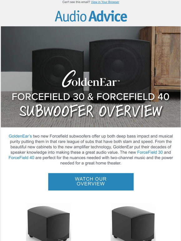 Audio Advice: New GoldenEar Forcefield 30 & 40 Subwoofer Overview | Milled