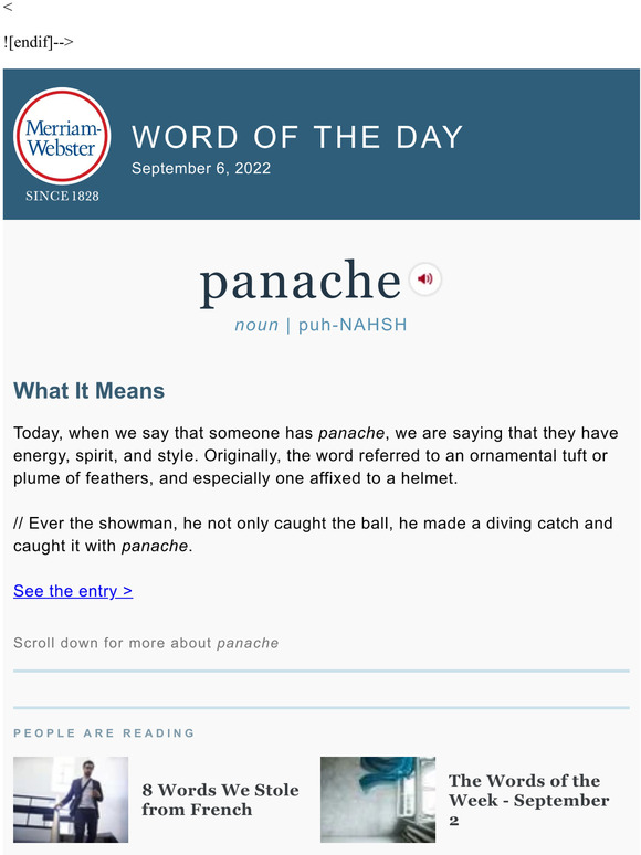 Spell It!: Panache - plus, 8 Words We Stole from French | Milled