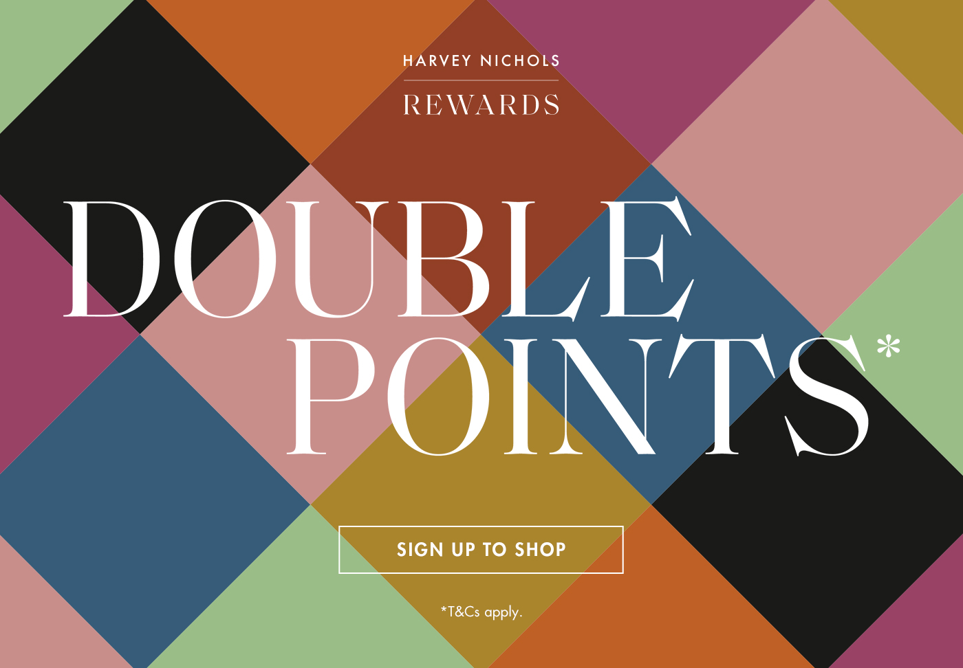 Harvey Nichols: —, enjoy double points on your favourite brands | Milled