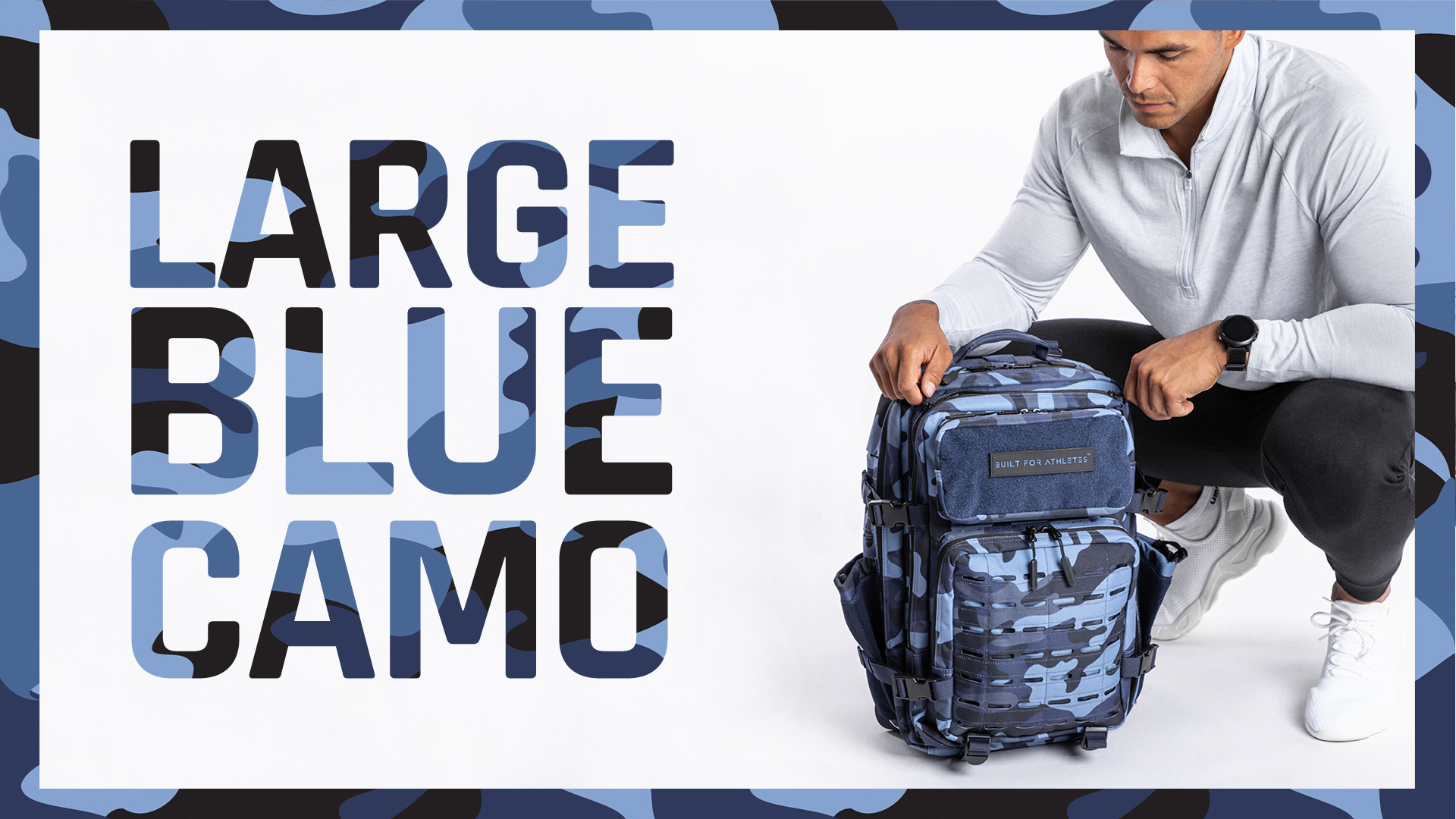 Built for Athletes: 🆕 45 L Blue Camo Backpack | Milled