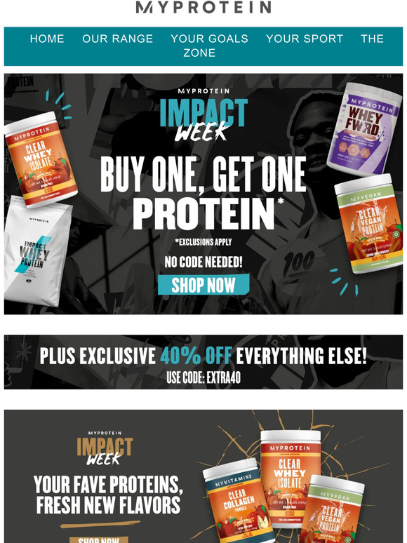 Myprotein: 💥It's back! IMPACT WEEK STARTS NOW - Protein BOGO!💥 | Milled