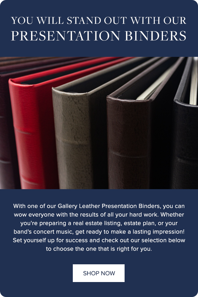 Gallery Leather: Introducing Our Presentation Binders 🎇 | Milled