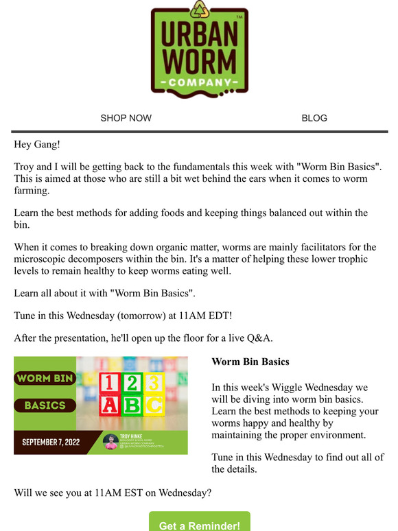 Urban Worm Company: Worm Bin Basics | Milled