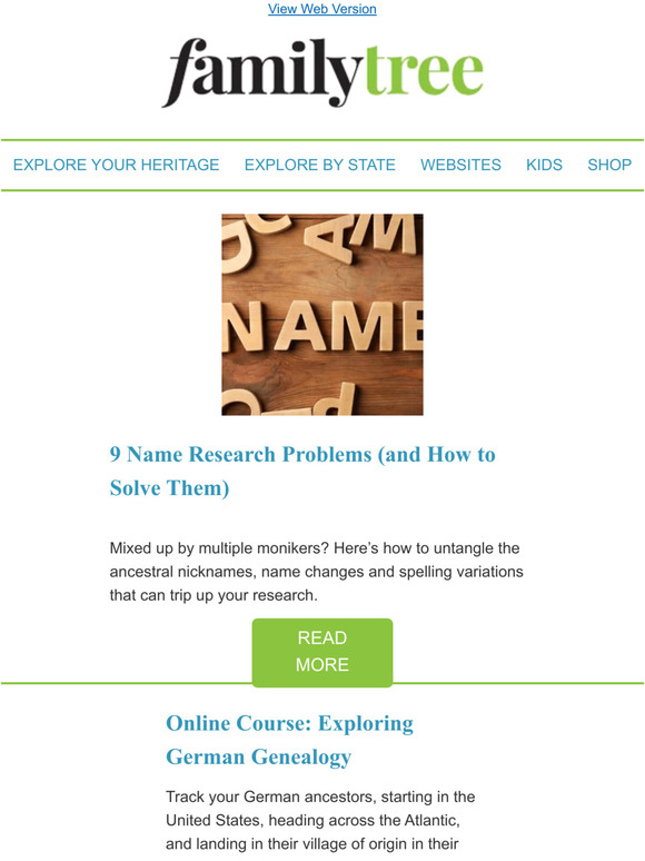 Family Tree Magazine: 9 Name Research Problems (and How to Solve Them ...