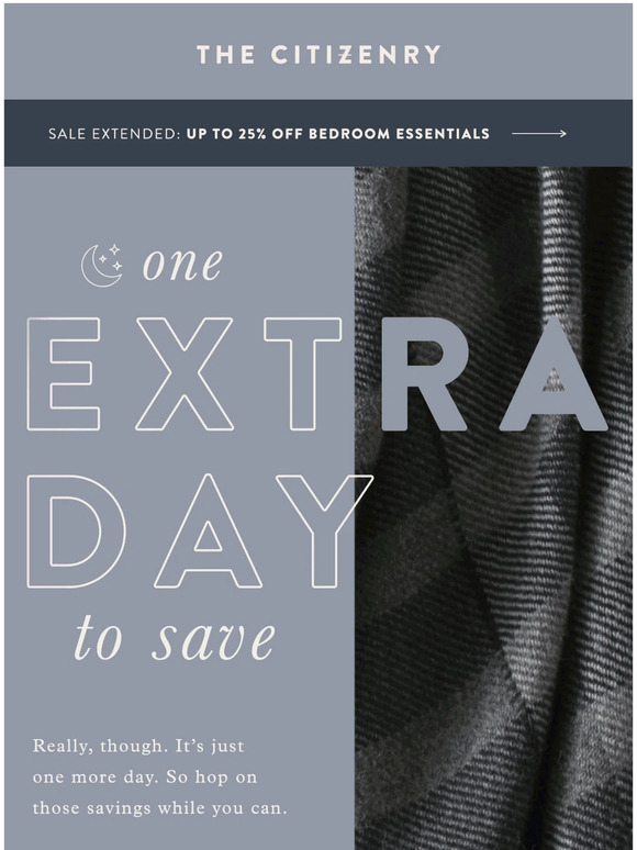 The Citizenry: One extra day for up to 25% off | Milled