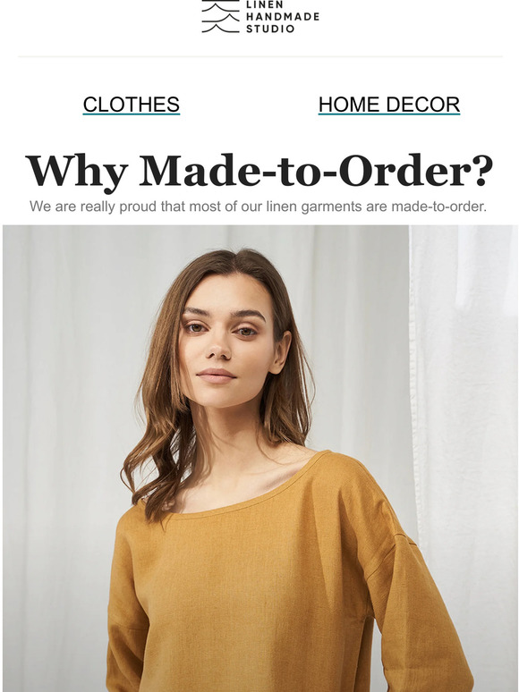 Linen Handmade Studio: Why Made-to-Order? | Milled