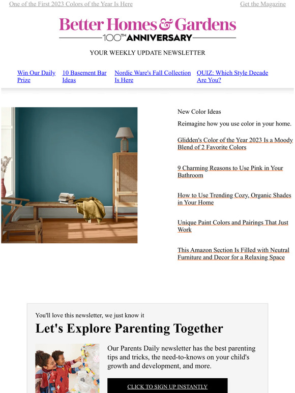 Better Homes and Gardens: Glidden's Color of the Year 2023 Is a Moody ...