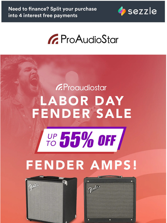 ProAudioStar: FENDERS BIGGEST SALE IN 75 YEARS!!! UP TO 55% Off Fender ...