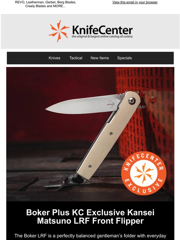 KnifeCenter: New Knives: Benchmade, Cold Steel, Boker | Milled