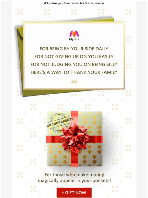 Myntra: 🎁 Gift Boxes For Your Family 🎁 | Milled