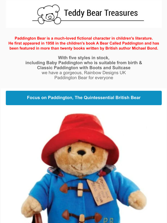 Teddy Bear Treasures: Focus on Paddington - The Quintessential British ...