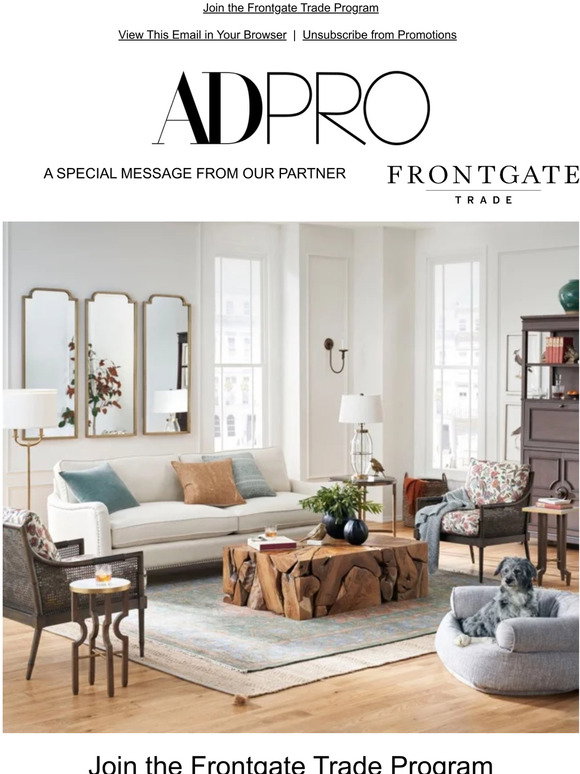 Architectural Digest: Join the Frontgate Trade Program and enjoy ...