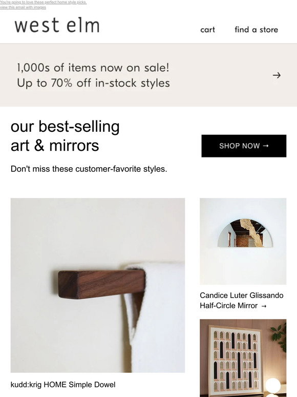 Williams Sonoma: Check out our best-selling Art & Mirrors *Plus, 1,000s ...