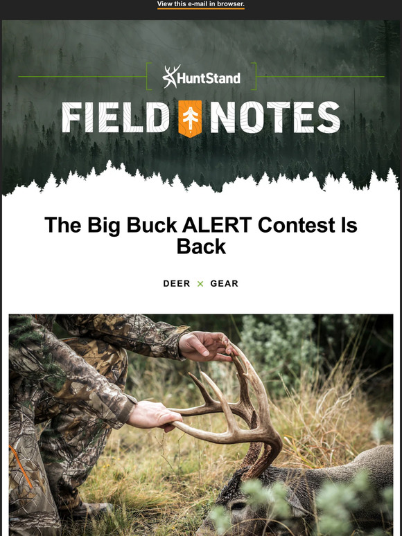 HuntStand: 🦌 The Big Buck ALERT Contest Is Back | Milled