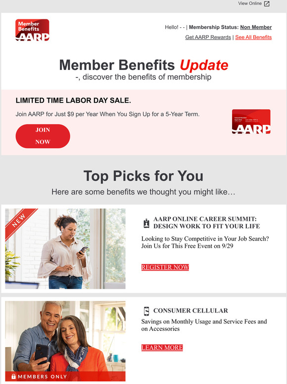 AARP: Your Member Benefits Update | Milled
