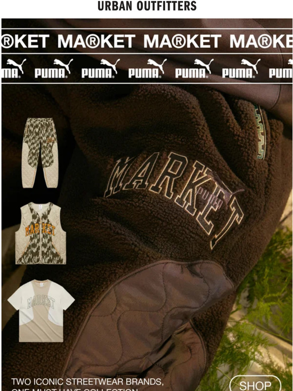 Urban Outfitters: PUMA X MARKET • the new collab, dropping now → | Milled