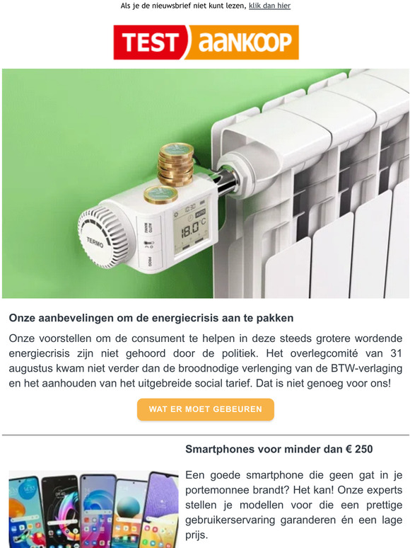 Test Aankoop: Onze aanbevelingen om de energiecrisis aan te pakken, een ...