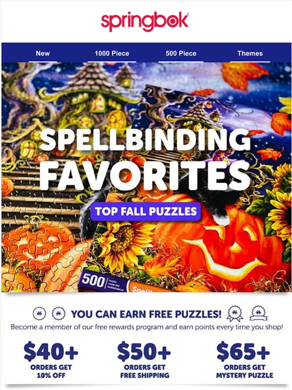 Springbok Puzzles: Fall Favorites To Puzzle Under A Full Moon | Milled
