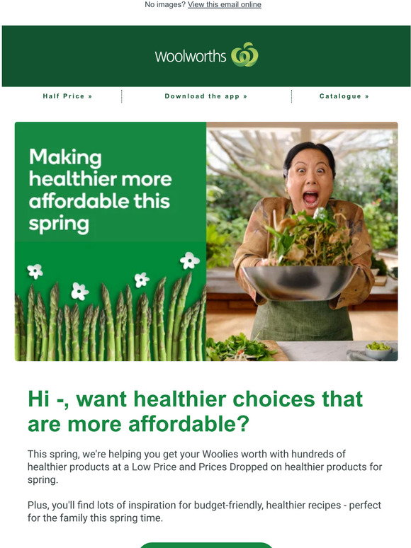 Woolworths: —, we're making healthier more affordable this spring | Milled