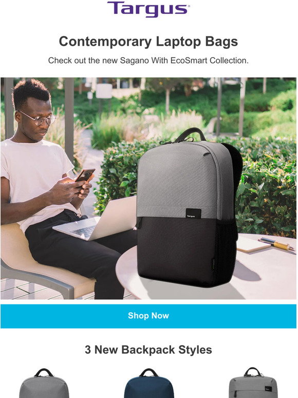 Targus: 🎒 New Laptop Backpack with EcoSmart, The Sagano | Milled