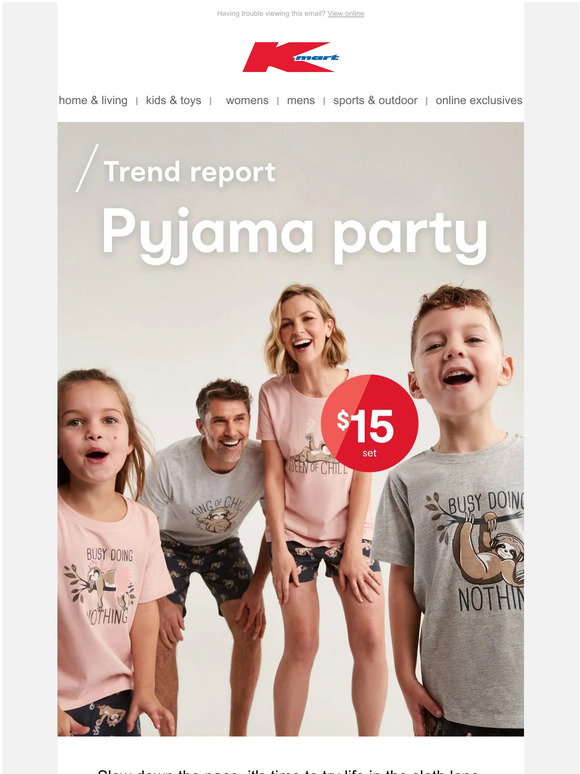 Kmart: Trend report: Pyjama party | Milled