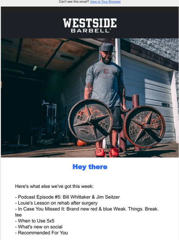 Westside Barbell: Westside Weekly - When to use 5x5 | Milled