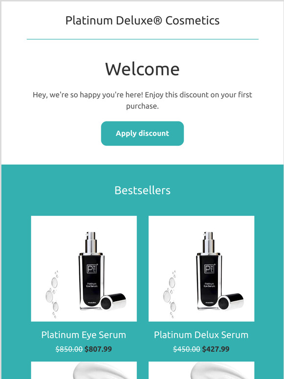 Platinum Deluxe ® cosmetics: Welcome | Milled