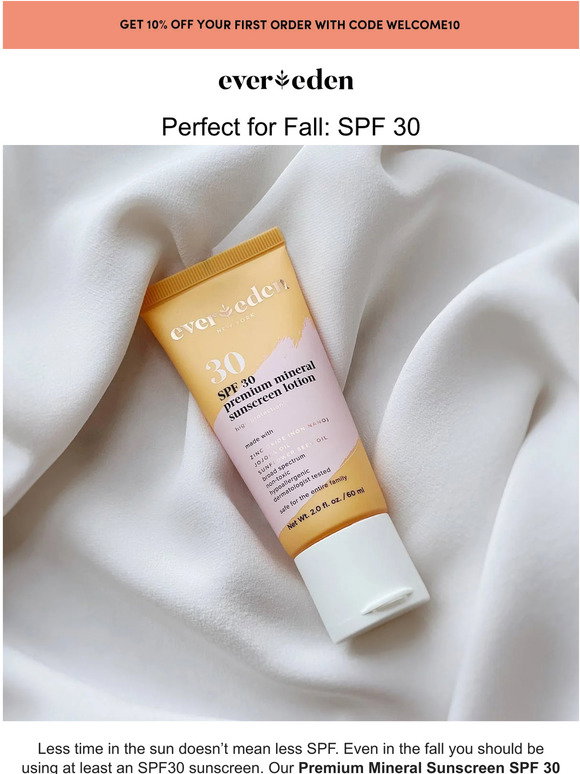Evereden: What SPF is right for fall? | Milled