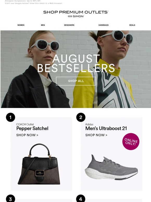 Shop Premium Outlets: AUGUST BESTSELLERS: Shop Top 10 Selling Styles ...