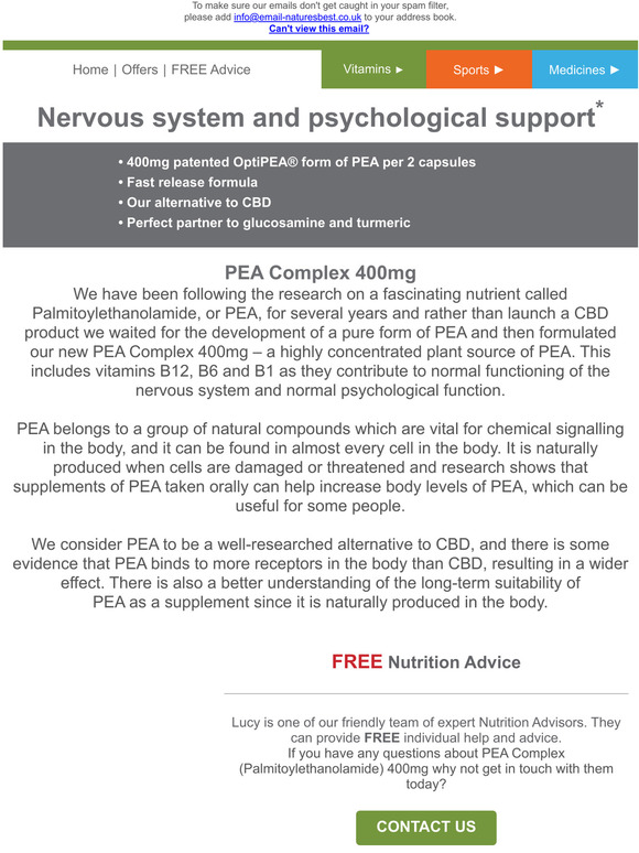 Nature's Best: NEW PEA Complex: Nervous system & psychological support ...