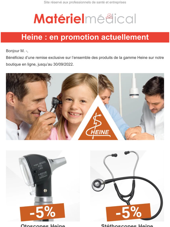 Materiel Medical: -10% sur la gamme HEINE | Milled
