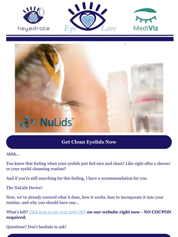 Eye Love, LLC: Clean eyelids in a snap with this device! | Milled