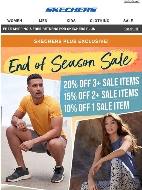 SKECHERS: Member exclusive sale starts NOW! Take up to 20% off sale ...