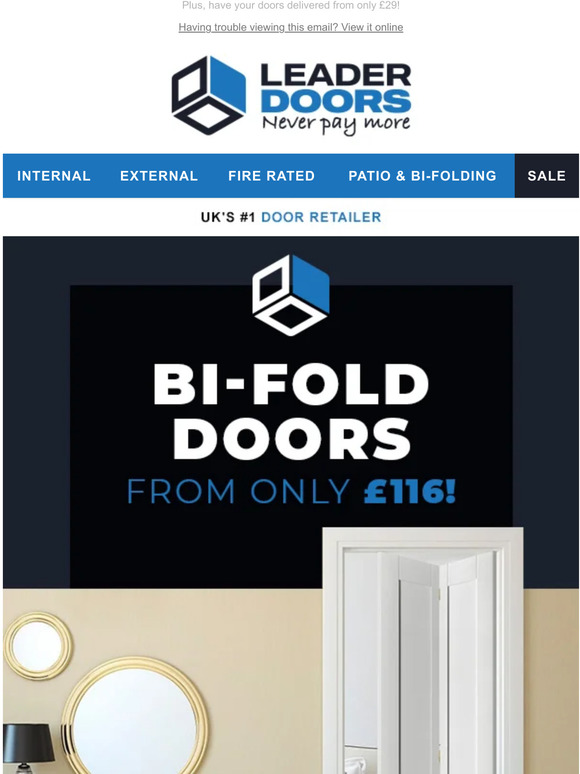 Leader Stores: Bi-fold Doors From Only £116! | Milled