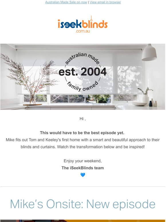 I Seek Blinds: WATCH NOW: Tom & Keeley's amazing fit out | Milled