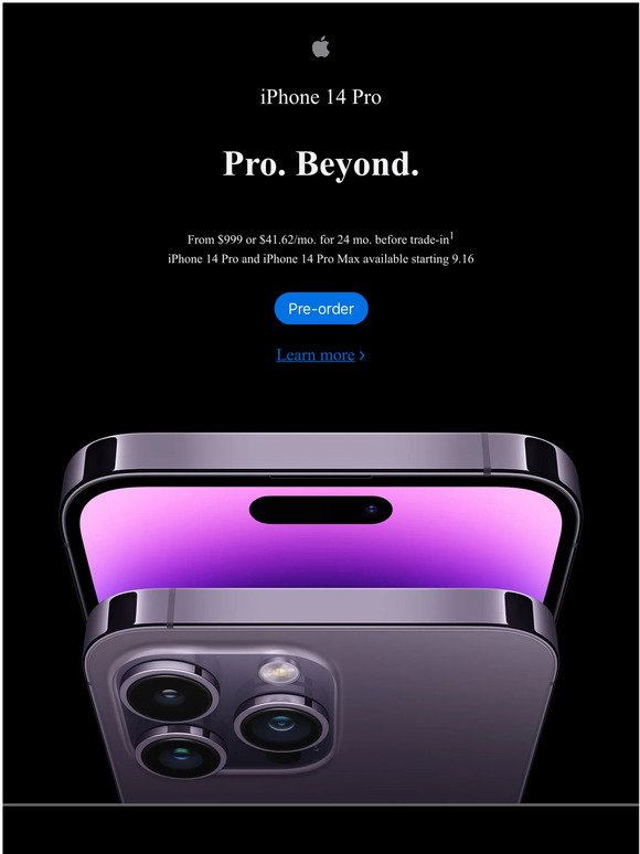 Apple: Pre-order iPhone 14 Pro and iPhone 14. | Milled