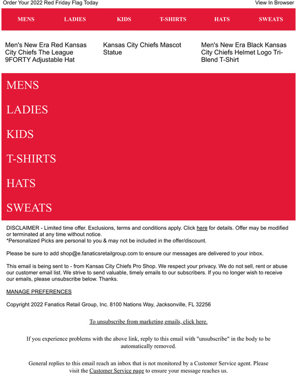 Kansas City Chiefs: Chiefs Red Friday Flags Now Available | Milled