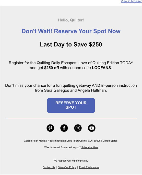 Fons & Porter: HURRY! $250 coupon expires tonight | Milled
