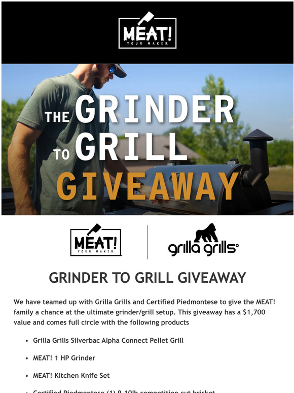 Meat: Grinder To Grill Giveaway | Milled