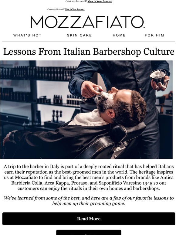 Mozzafiato: Three Lessons From Italian Barbershop Culture | Milled