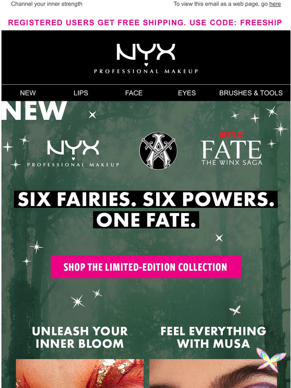 NYX Cosmetics: Six fairies. Six powers. One limited edition Fate: the ...