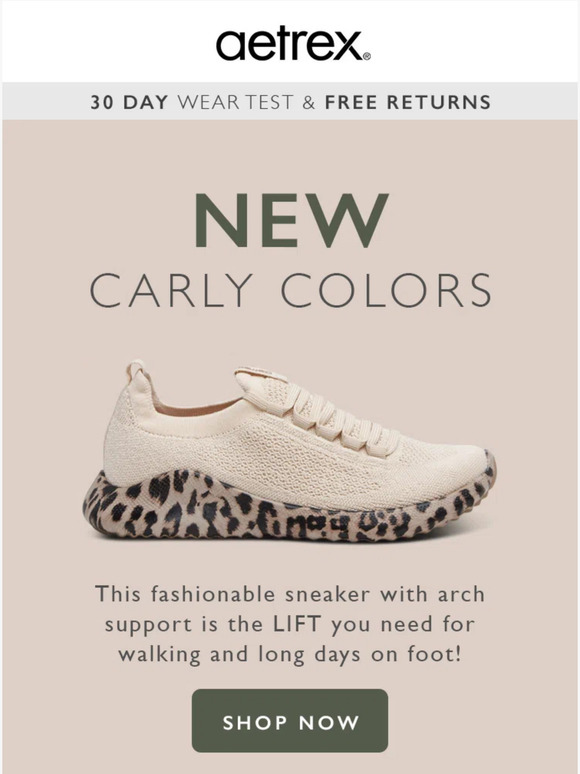 Aetrex Worldwide: THREE NEW COLORS for Carly Sneakers 😎 | Milled