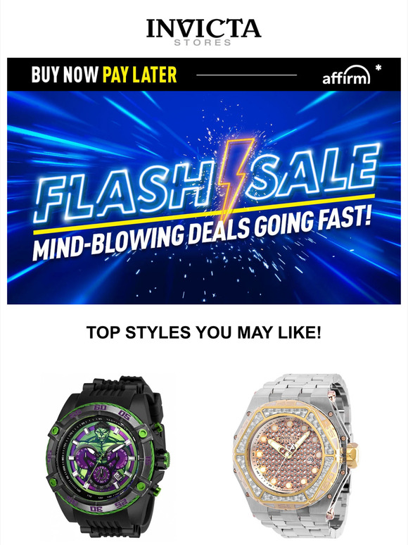 Invicta: 🔑 Come On In: Marvel Hulk On Flash Sale & More | Milled