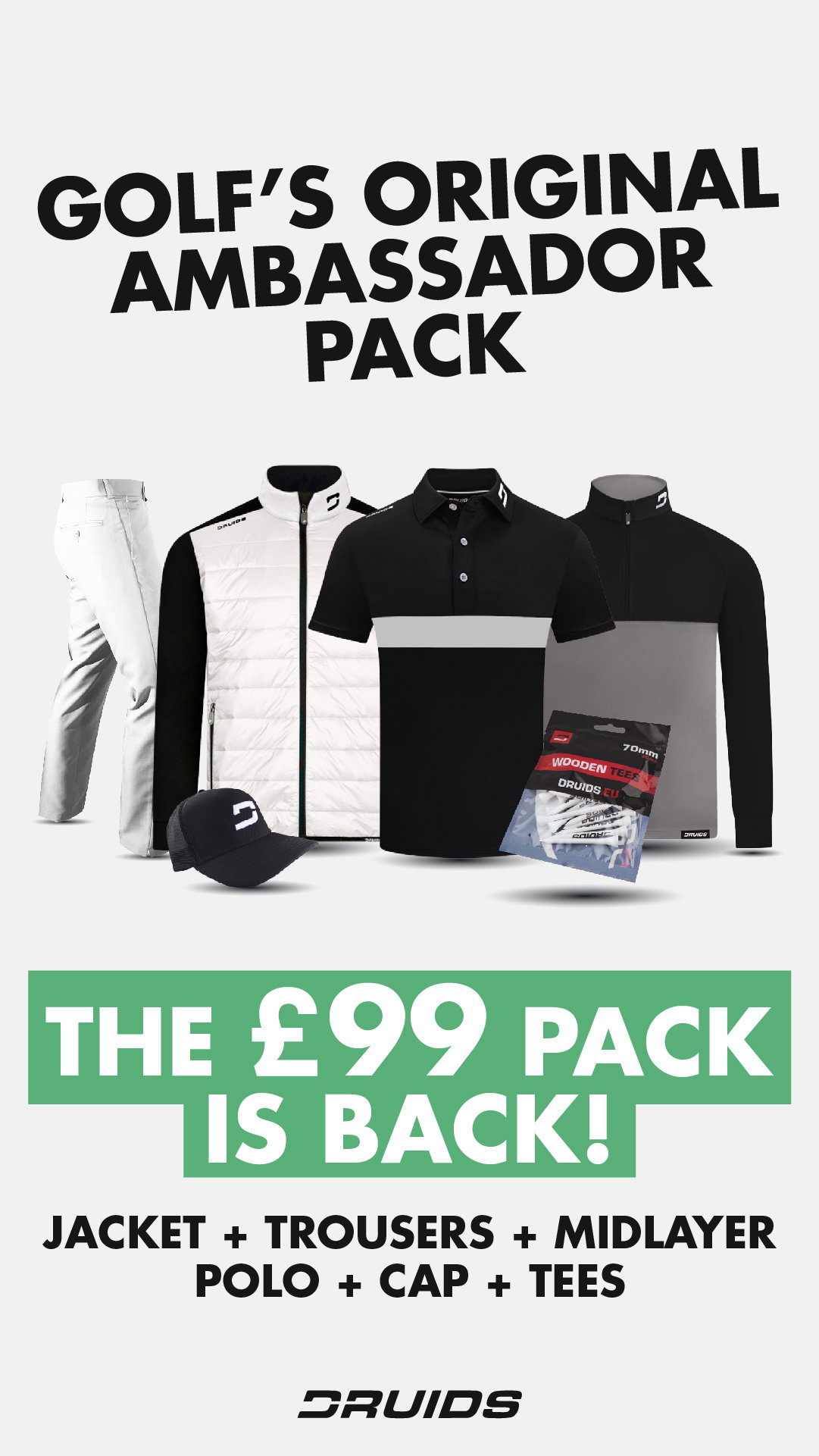 Druids Golf: REVEALED: THE £99 PACK IS BACK! | Milled