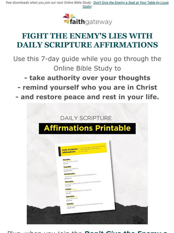 FaithGateway: take authority over your thoughts with this FREE ...
