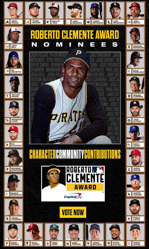 MLB: VOTE NOW for the 2022 Roberto Clemente Award presented by Capital ...