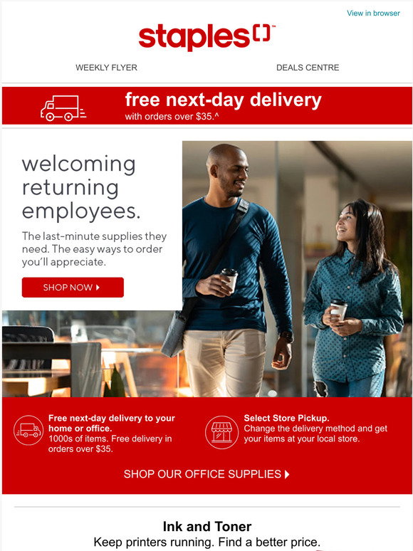 Staples: Easy delivery and pick-up options available. | Milled