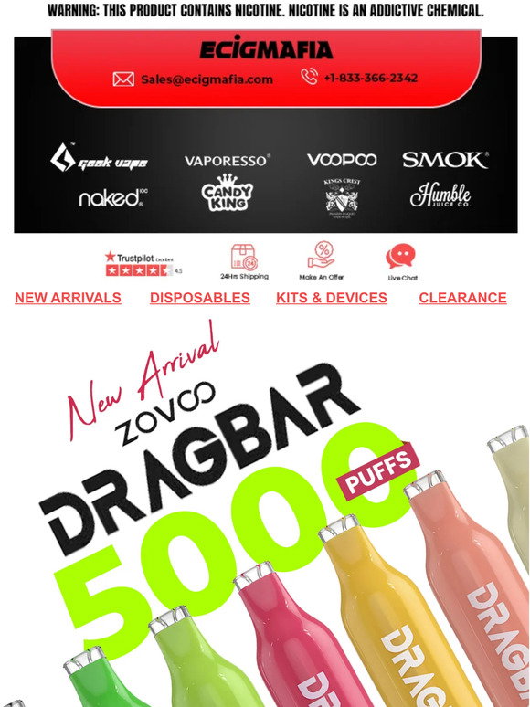ECigMafia: CHECKOUT! Zovoo Drag Bar Disposable Device (5000 Puffs) | Milled